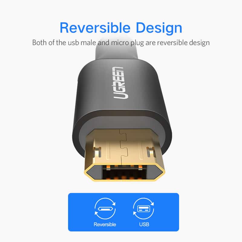 Ugreen Reversible Micro USB Kaabel - Ellab.ee